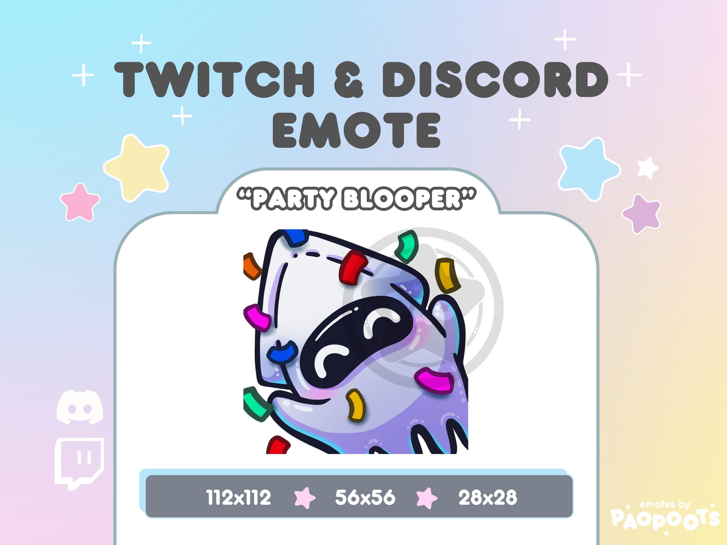 Party Blooper Emote | Static Emote for Twitch & Discord - Etsy