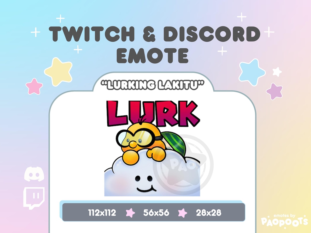 Cute Lurking Lakitu Emote | Static Emote for Twitch - Etsy