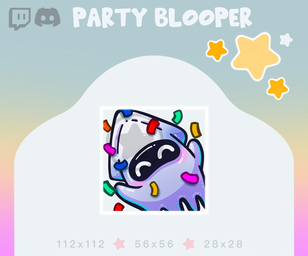 Party Blooper Emote Static Emote for Twitch & Discord - Etsy