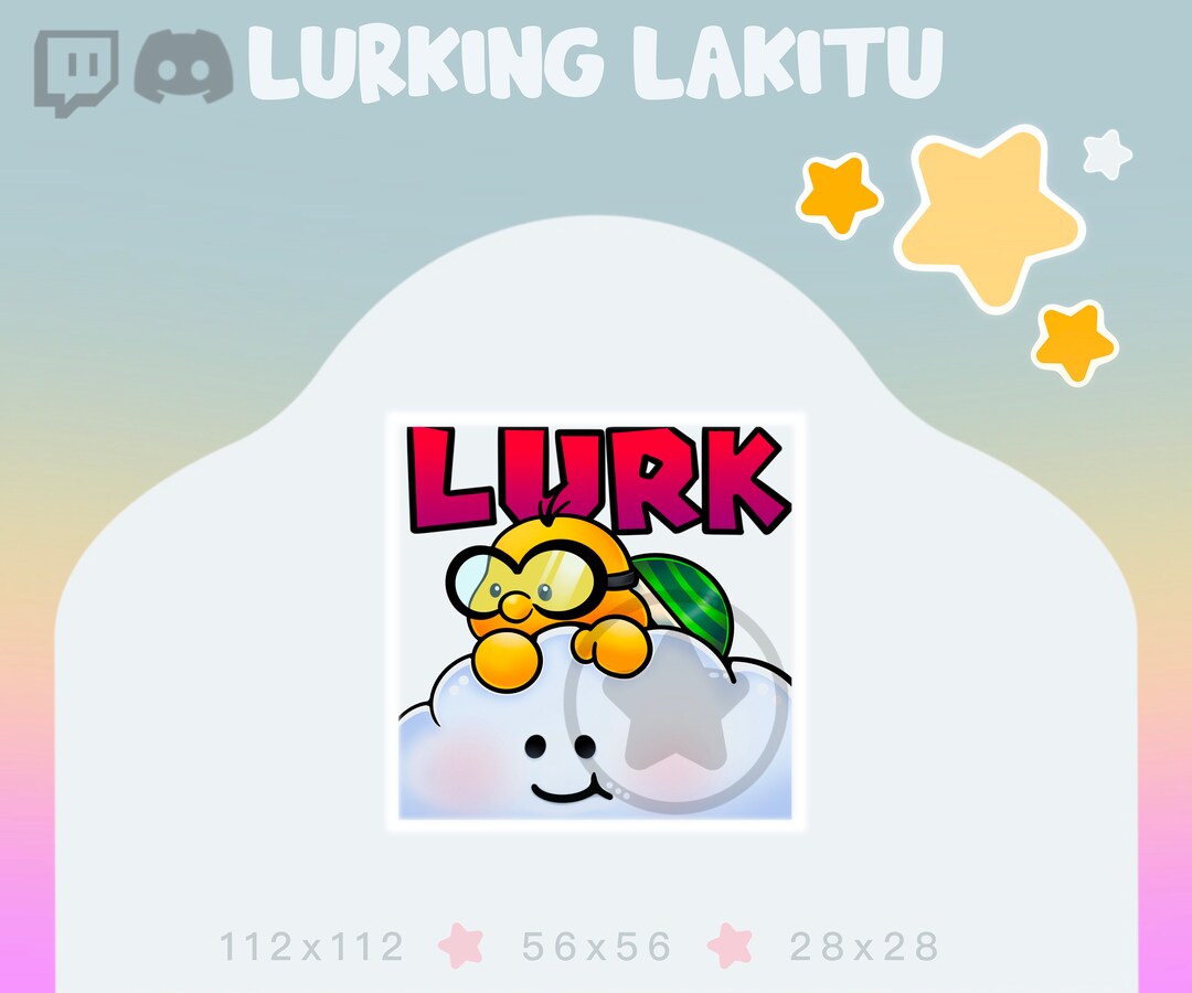 Cute Lurking Lakitu Emote Static Emote for Twitch - Etsy