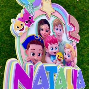 Bebefinn Cake Topper, Party Baby Shark, Custom Design Bebefinn Party ...