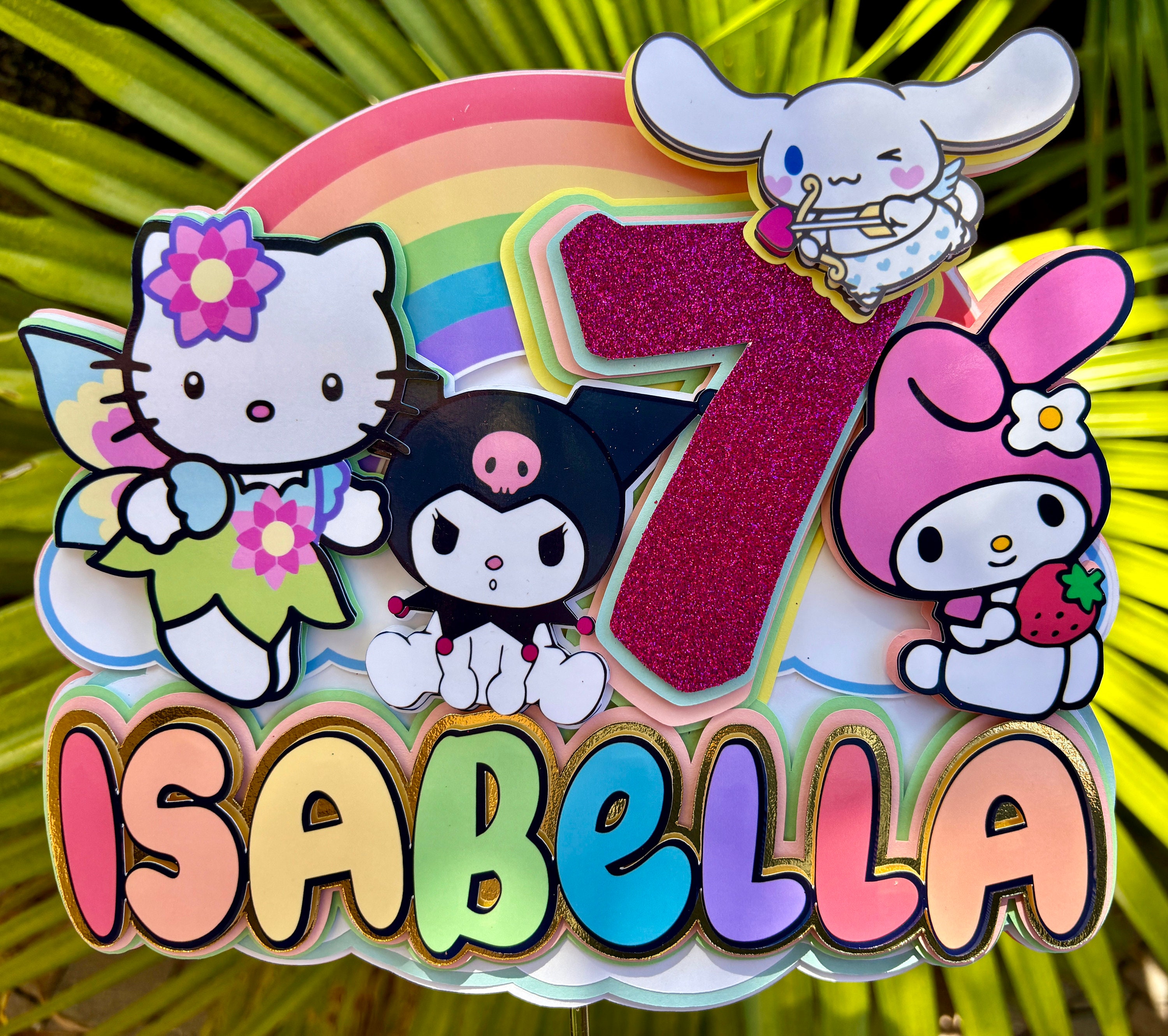 Hello Kitty Cake Topper, Cupcake Topper, Favor Bags, Kitty, Birthday ...