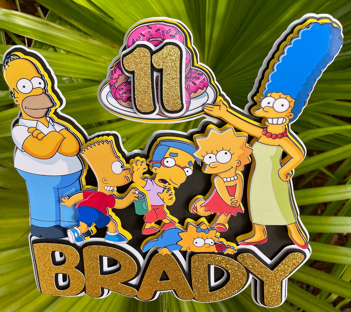The Simpsons Cake Topper, the Simpsons Cupcake Topper, the Simpsons ...