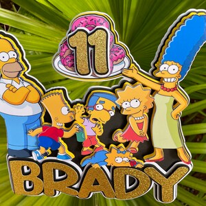 The Simpsons Cake Topper, the Simpsons Cupcake Topper, the Simpsons ...