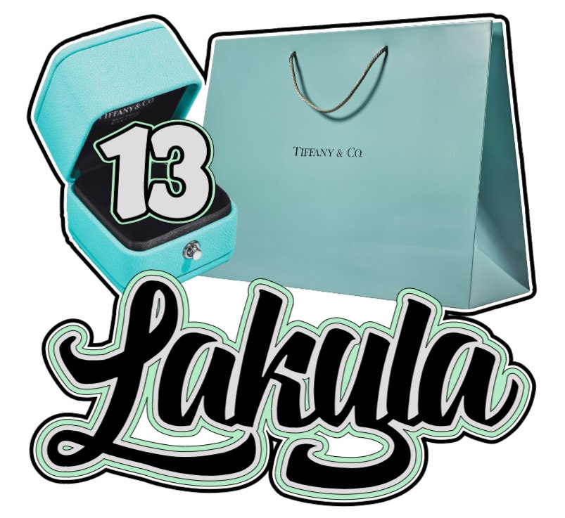 Tiffany Package Gift Bag Cake Topper Custom Cake Topper Tiffany Cake ...