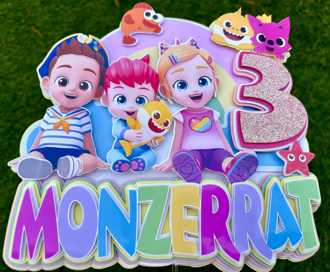 Bebefinn Cake Topper, Party Baby Shark, Custom Design Bebefinn Party ...