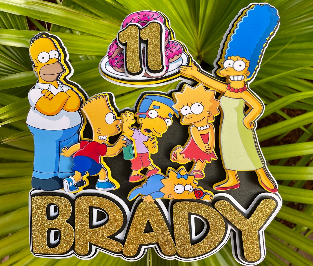 The Simpsons Cake Topper, the Simpsons Cupcake Topper, the Simpsons ...