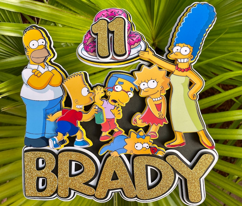 The Simpsons Cake Topper, the Simpsons Cupcake Topper, the Simpsons ...
