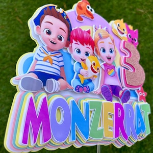 Bebefinn Cake Topper, Party Baby Shark, Custom Design Bebefinn Party ...