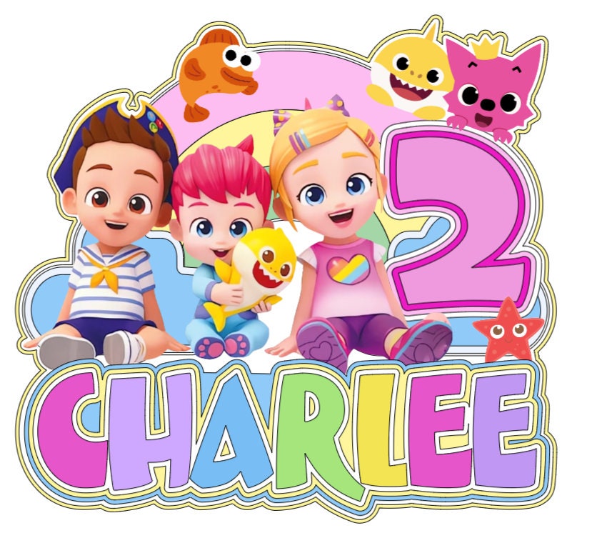 Bebefinn Cake Topper, Party Baby Shark, Custom Design Bebefinn Party ...