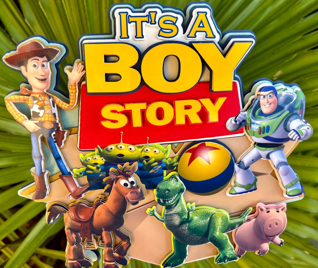 It's a Boy Story, Toy Story Cake Topper, Woody & Buzz Cake Topper, Toy ...