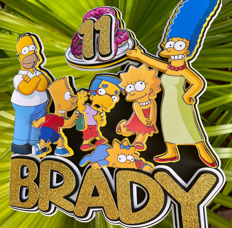 The Simpsons Cake Topper, the Simpsons Cupcake Topper, the Simpsons ...