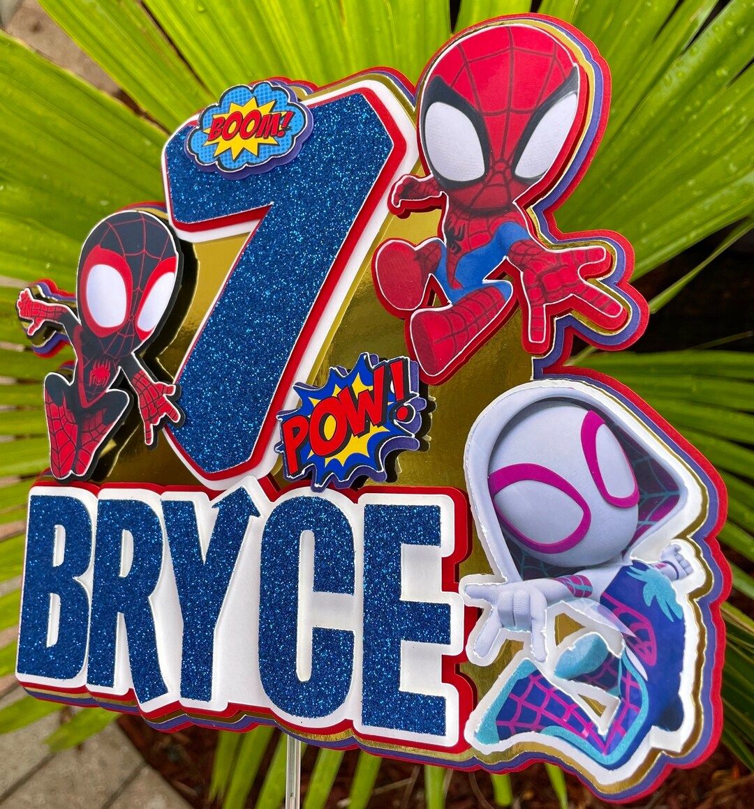 Spidey and His Amazing Friends Cake Topper, Party Decoration, Cake ...