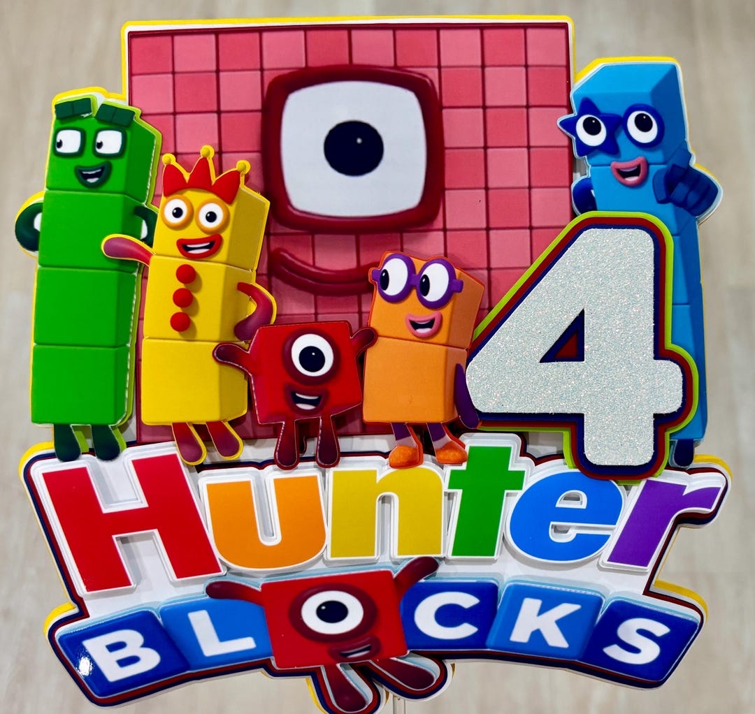 Number Blocks Cake Topper |numberblocks Birthday Party | Party Supply ...