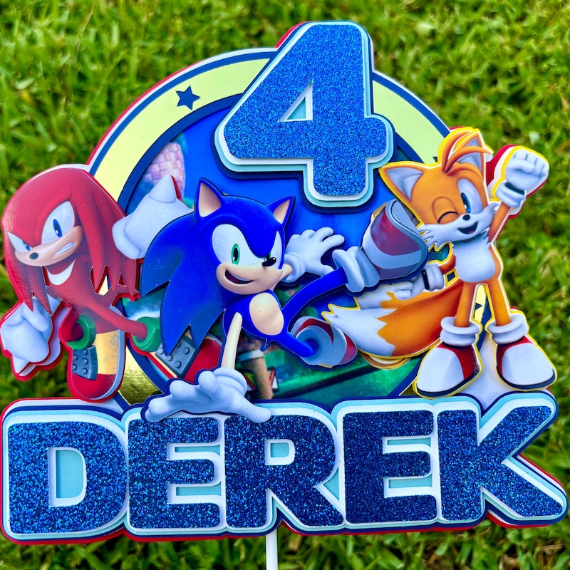 Sonic Cake Topper - Etsy