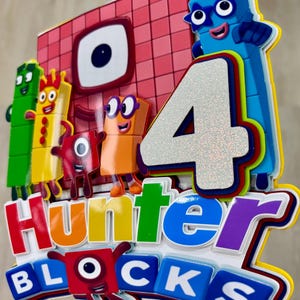 Number Blocks Cake Topper |numberblocks Birthday Party | Party Supply ...