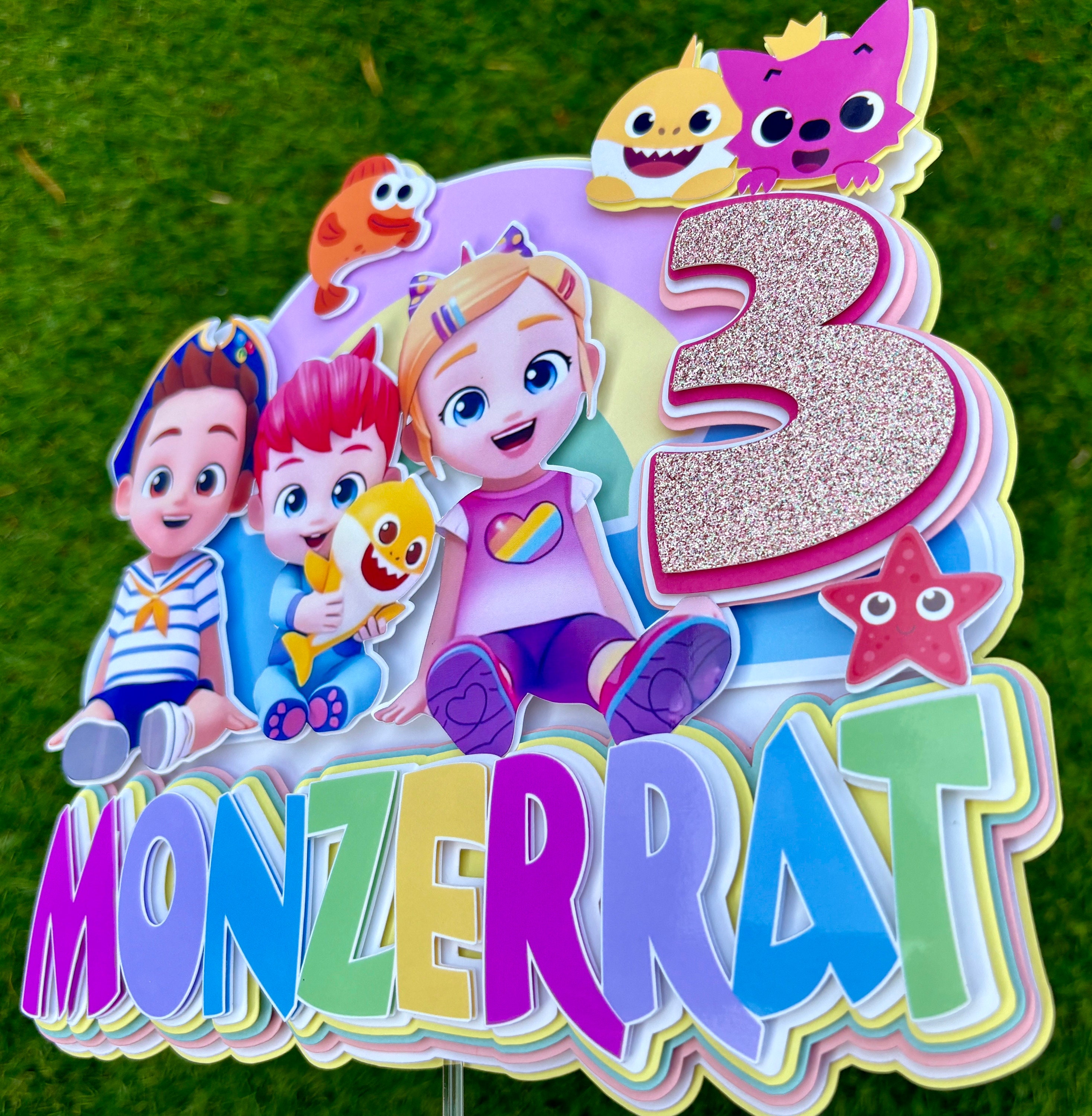 Bebefinn Cake Topper, Party Baby Shark, Custom Design Bebefinn Party ...