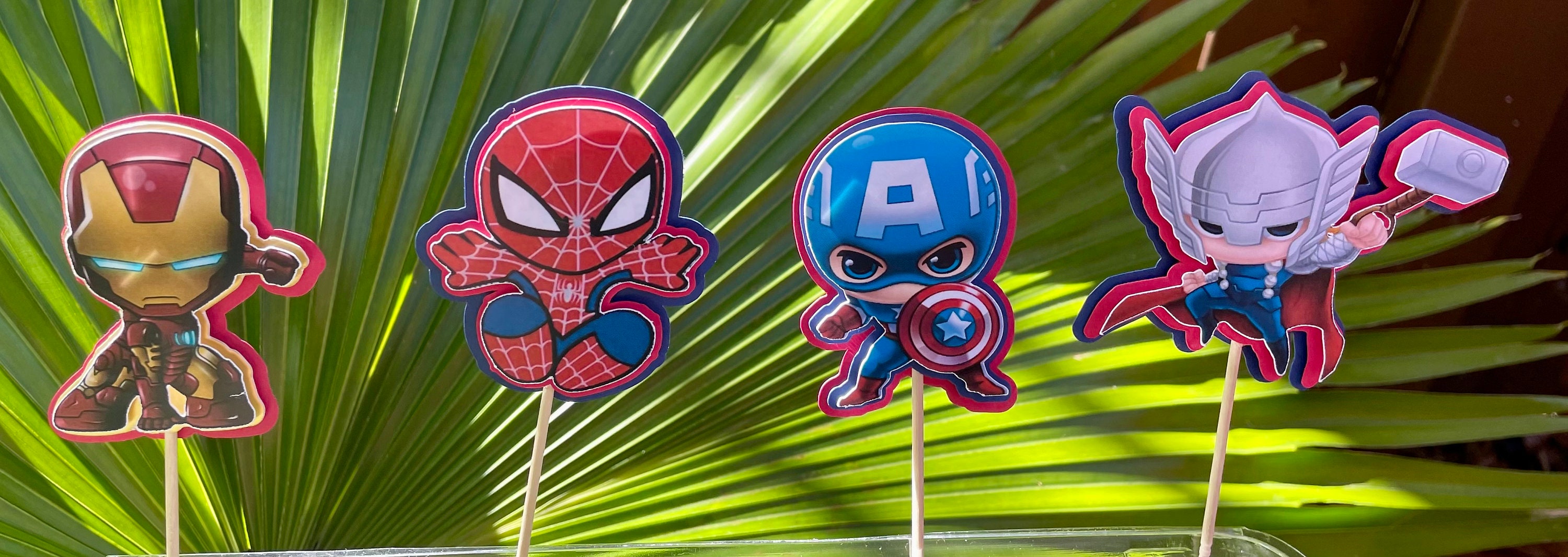 Avengers Cake Topper, Iron Man Cake Topper Birthday, Spiderman Topper ...