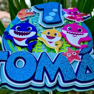 Baby Shark Cake Topper, Baby Shark Birthday, Cupcake Topper, Ping Fong ...