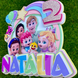 Bebefinn Cake Topper, Party Baby Shark, Custom Design Bebefinn Party ...