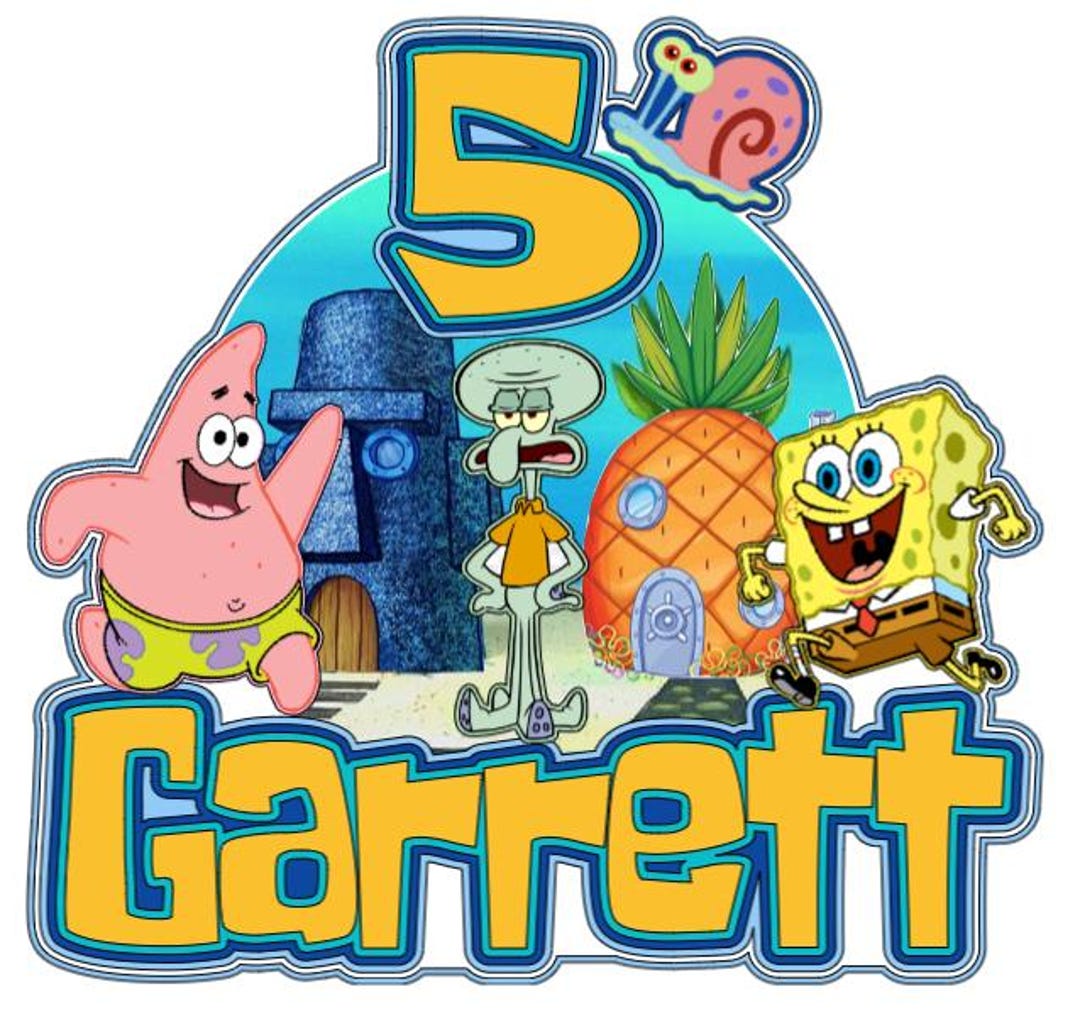 Spongebob Birthday Cake Topper, Funny Theme, Patrick & Spongebob ...