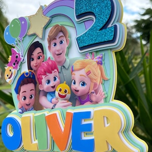 Bebefinn Cake Topper, Party Baby Shark, Custom Design Bebefinn Party ...