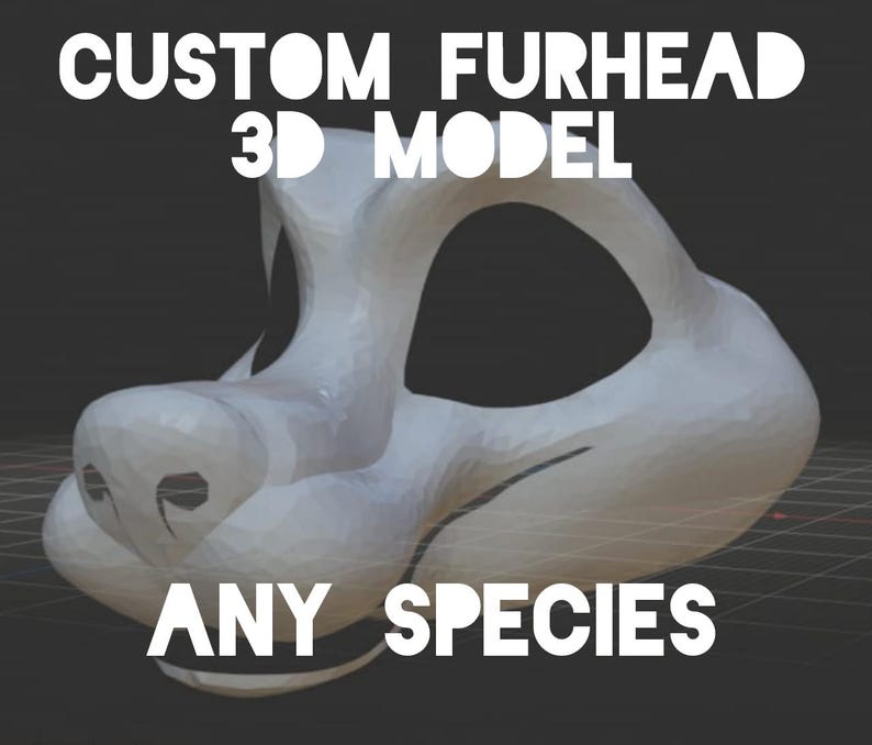 Fursuit Head CUSTOM 3D MODEL - Etsy