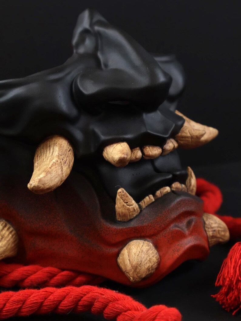 Half Oni Mask Mempo STL File for 3D Printing | Digital Download ...