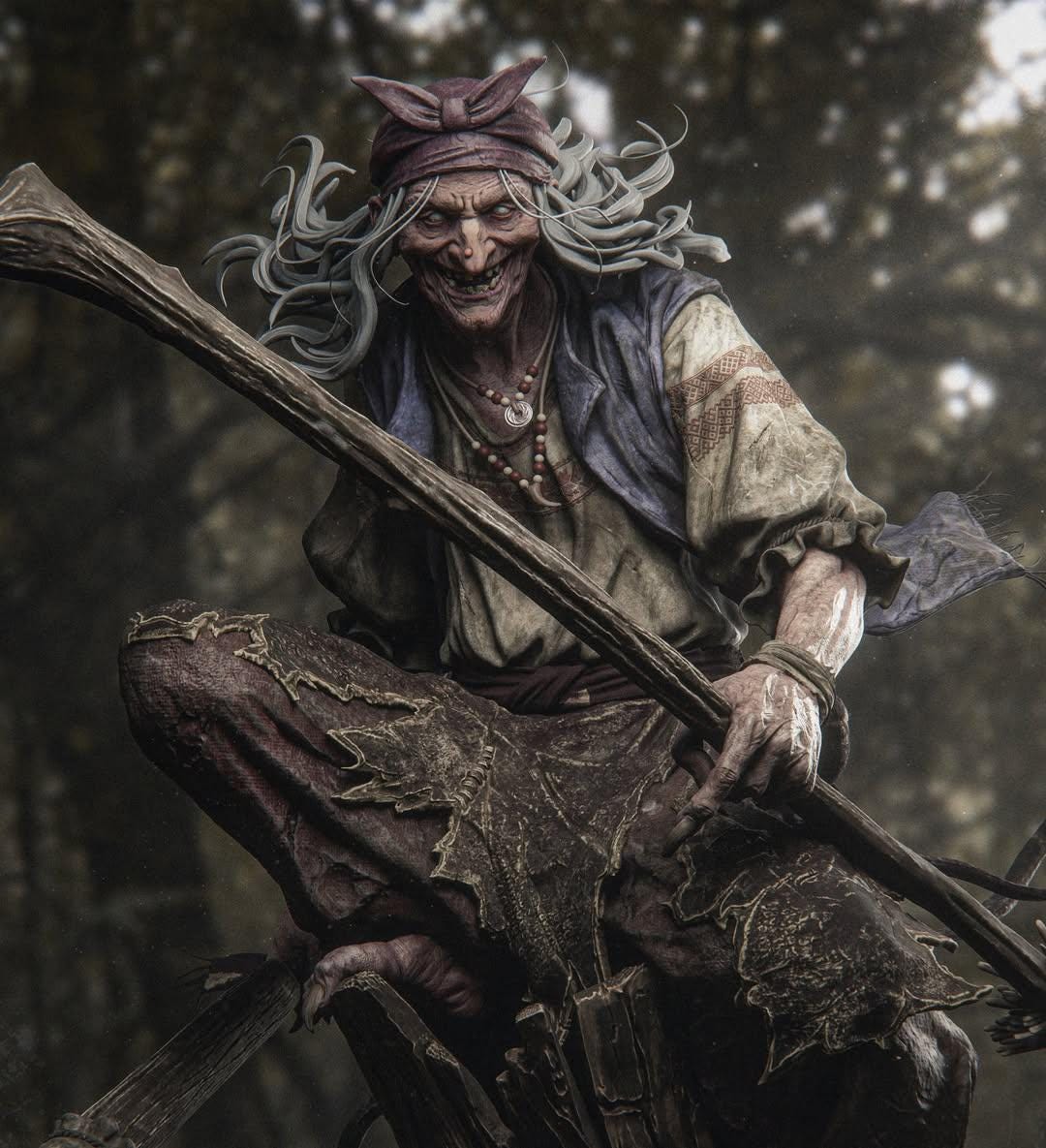 Baba Yaga STL File Digital Download for 3D Printing | Baba Yaga ...