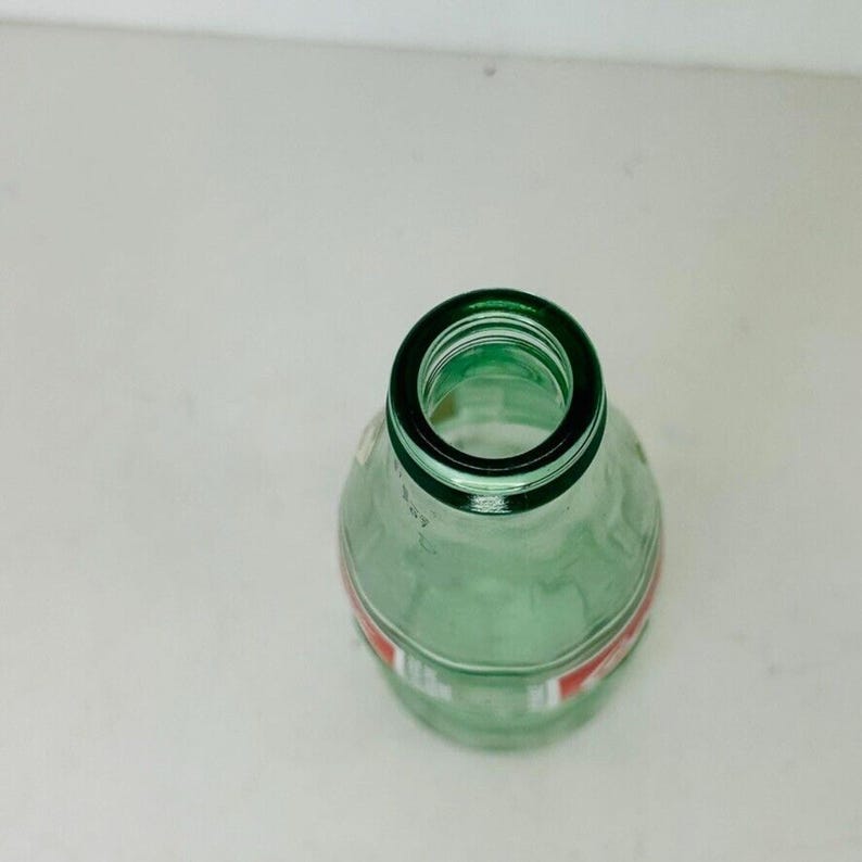 Coke Coca-cola Green Glass Soda Bottle 16 Oz Red White Label Mexico - Etsy