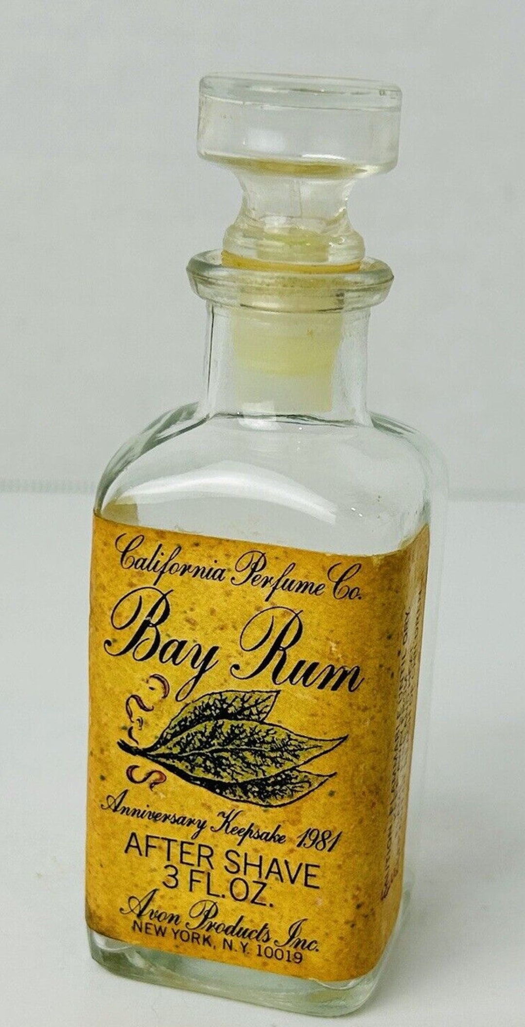 AVON Vintage 1981 Anniversary Bay Rum After Save for Men Original Label ...