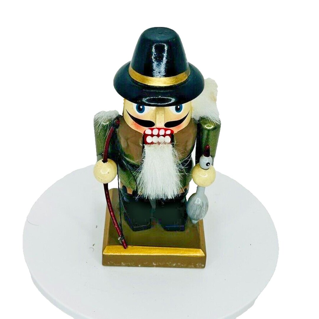 Vintage Wooden Nutcracker the Hunter With Quiver & Bow 5 Inches - Etsy