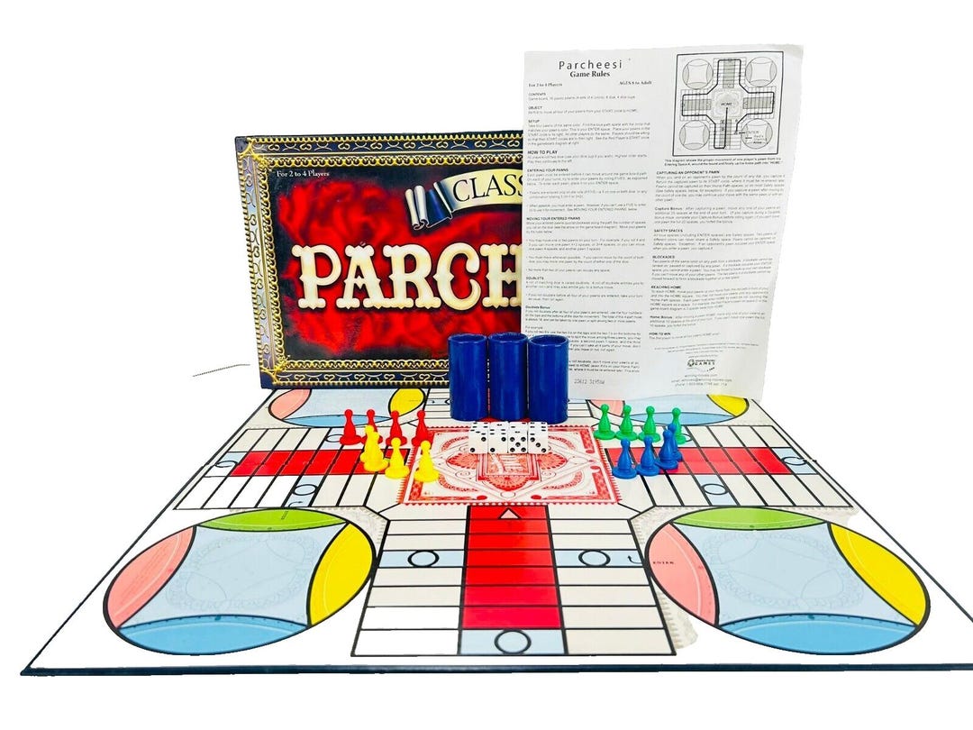 Classic Parcheesi Original Board Game Hasbro 2007 99% Complete - Etsy