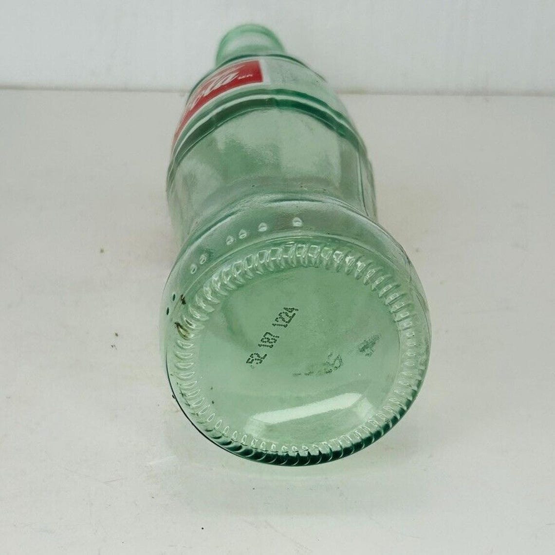 Coke Coca-cola Green Glass Soda Bottle 16 Oz Red White Label Mexico - Etsy