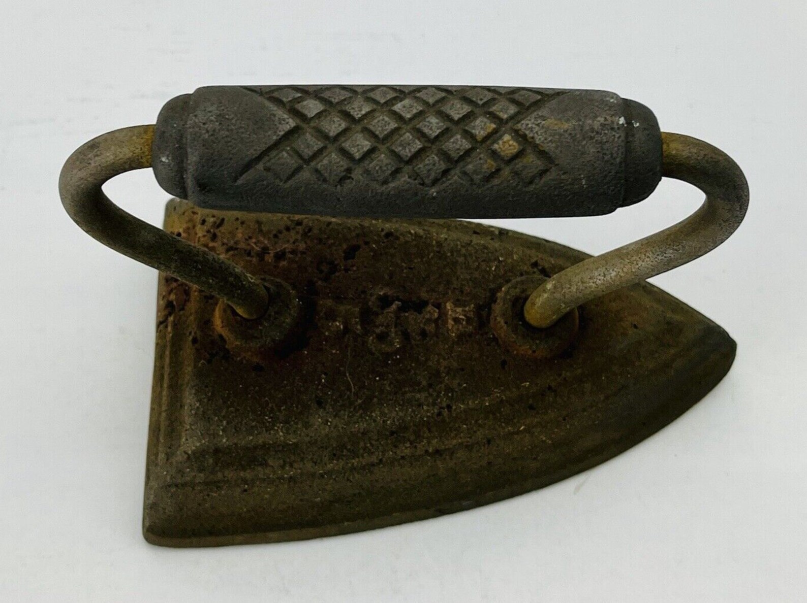 Vintage Antique Cast Iron 5 Clothes Stovetop Iron Press or Doorstop 5-1 ...