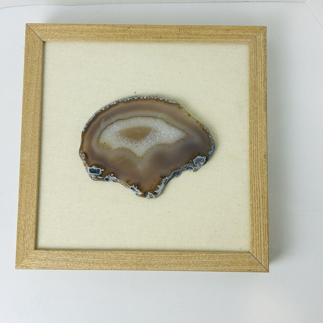Agate Rock Slice Framed Hanging Wall Art Home Decor 12x12 - Etsy