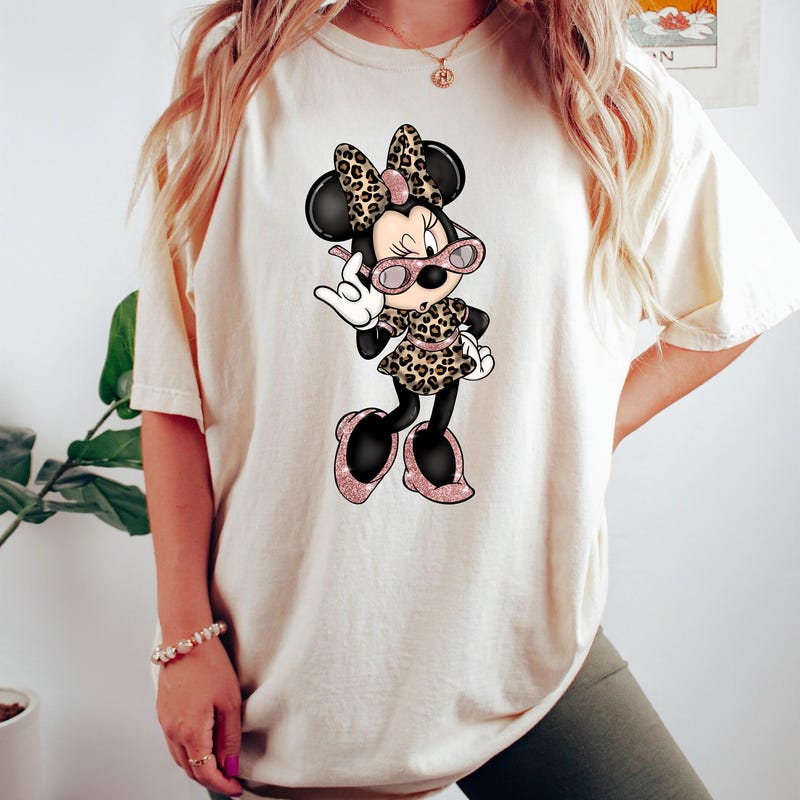 Leopard Minnie Mouse - Etsy