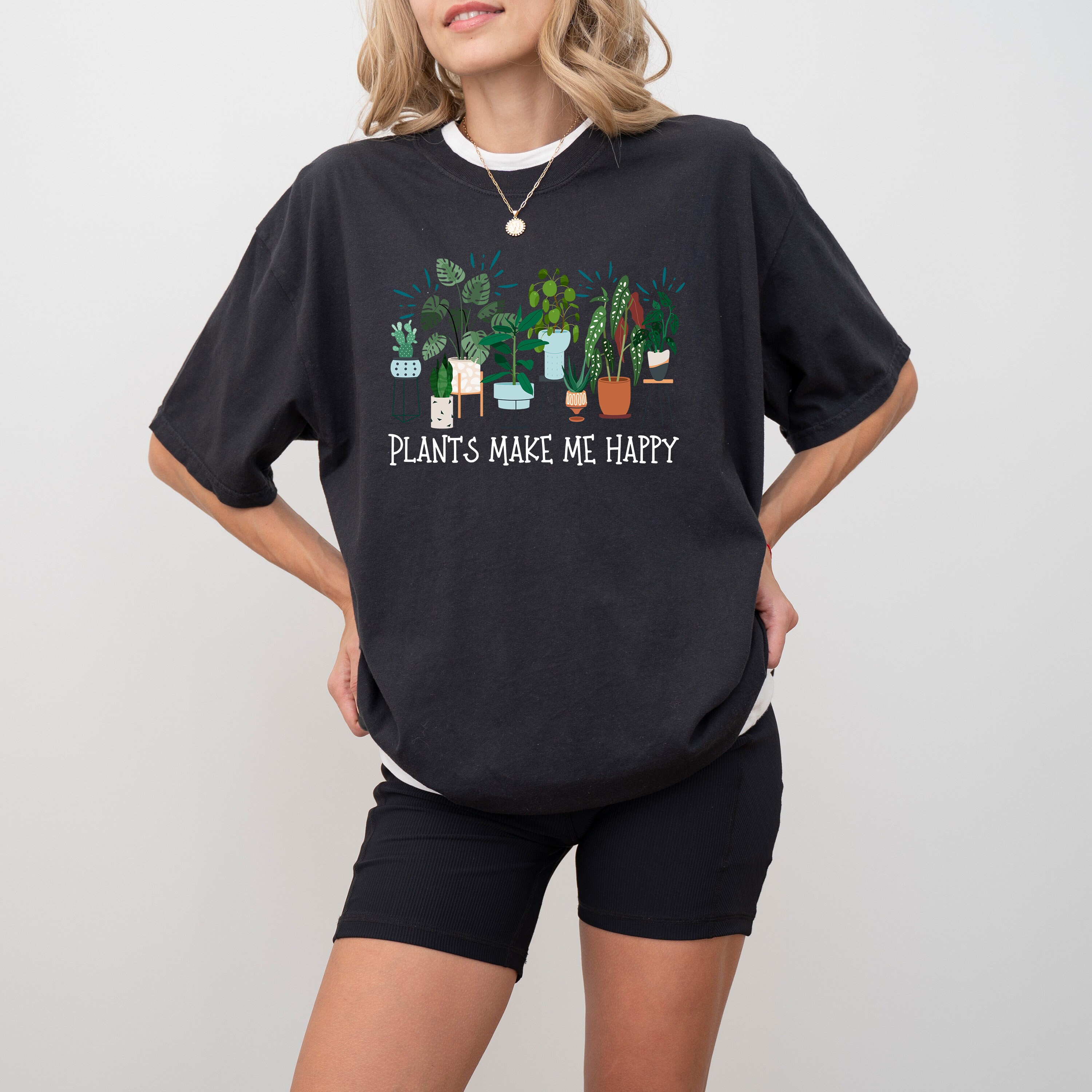 Comfort Colors Plants Make Me Happy T-shirt, Plant Lover Gift, Plant ...