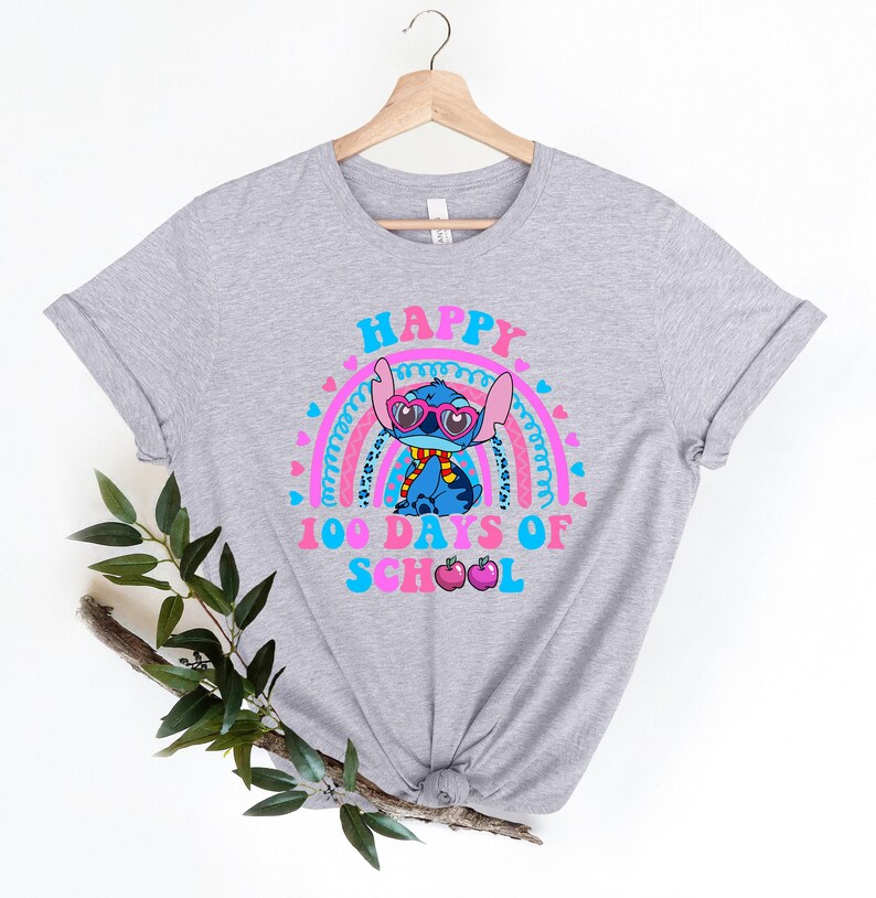 Stitch School Shirt, 100 Days of School Tee, Stitch Pupil Tee, 100 Days ...