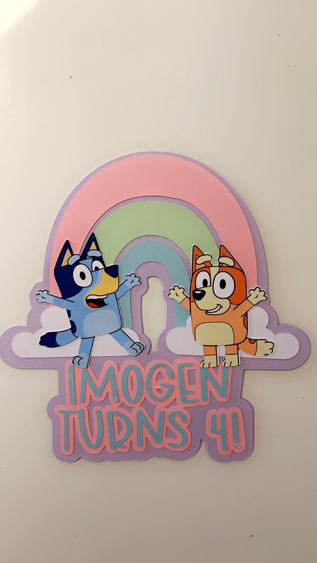 Custom 3D Cardstock Cake Topper - Etsy