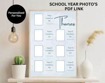 School Years Frame PDF Digital, Prep, Personalised Design, Printable ...