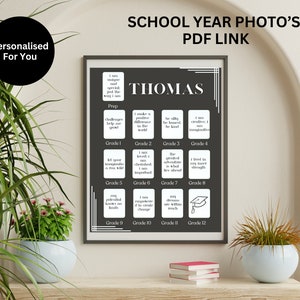 School Years Frame PDF Digital, Prep, Personalised Design, Printable ...