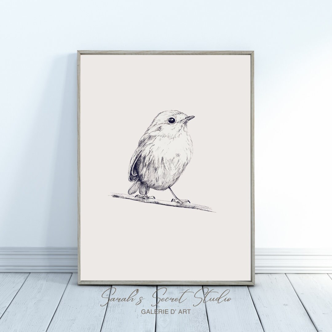 Vintage Bird Print | Bird Sketch | Bird Etch| Antique Bird Sketch Art ...