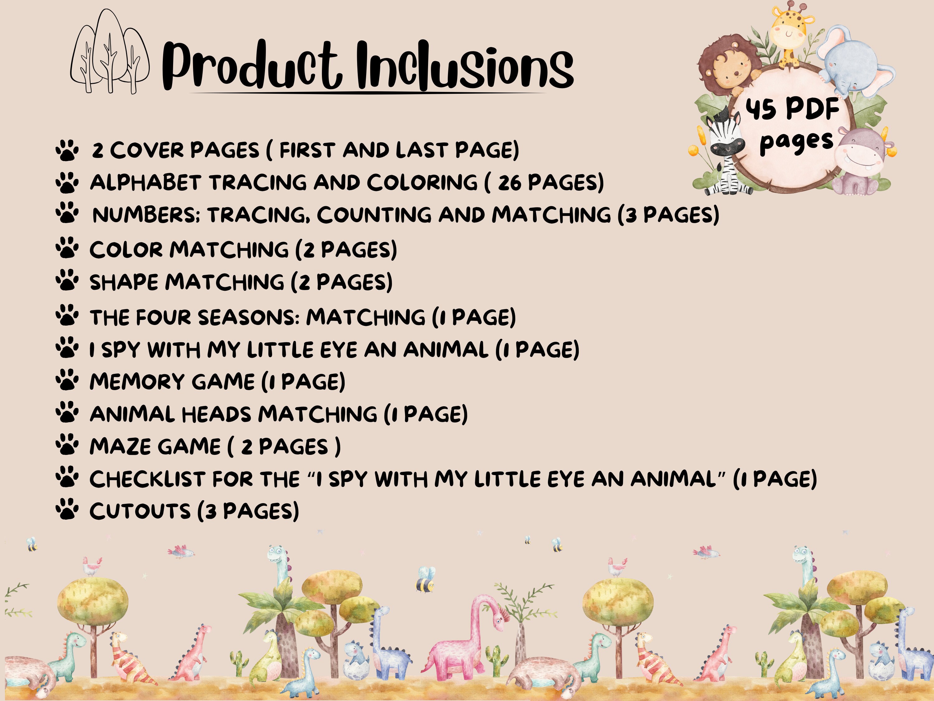 Educational Animal Kingdom Busy Binder Homeschool Learning Tools for ...