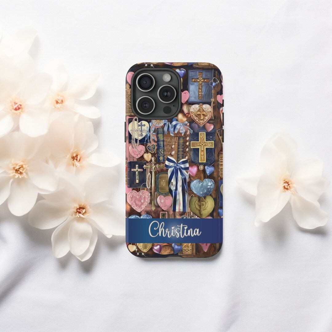 Custom Coquette Christian Phone Case, Cross Phone Cover for iPhone 14 ...