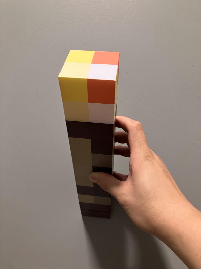 Minecraft Inspired Torch Lamp, Decorative Light, Bedroom Lamp, Night ...