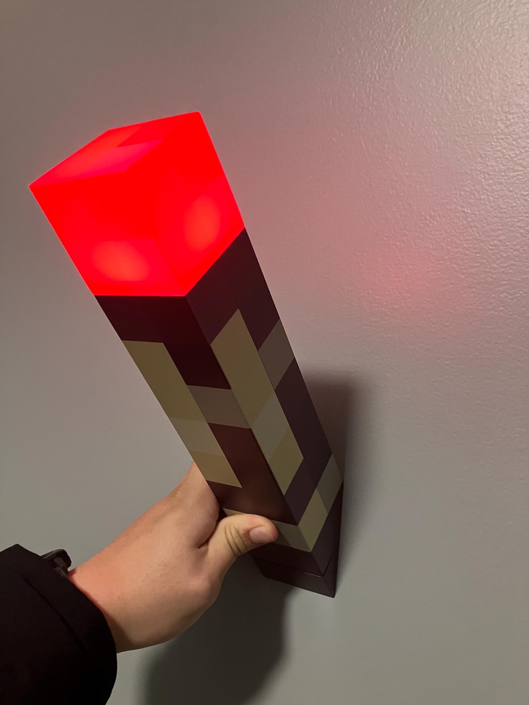 Minecraft Inspired Torch Lamp, Decorative Light, Bedroom Lamp, Night ...