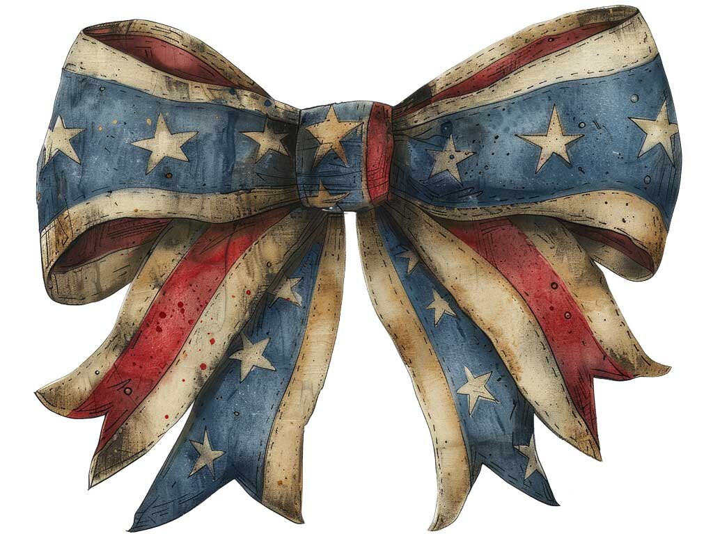 5 Patriotic Coquette Bow Pngs for the 4th of July. Fourth of July ...