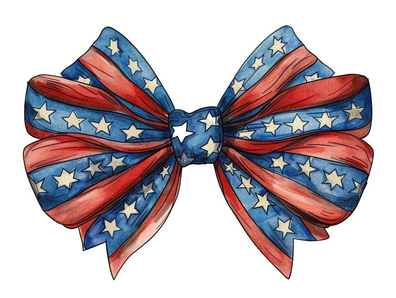 5 Patriotic Coquette Bow Pngs for the 4th of July. Fourth of July ...