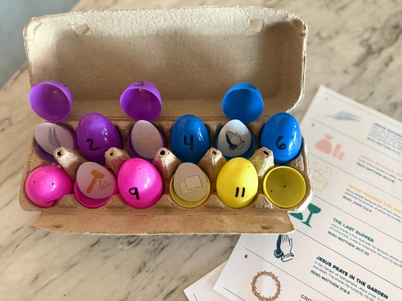 Printable Resurrection Eggs | Easter Story for Kids | Bible Verses ...